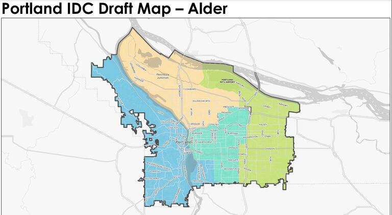 Here Are the Three Possible Maps of Portland’s Four Voting Districts ...