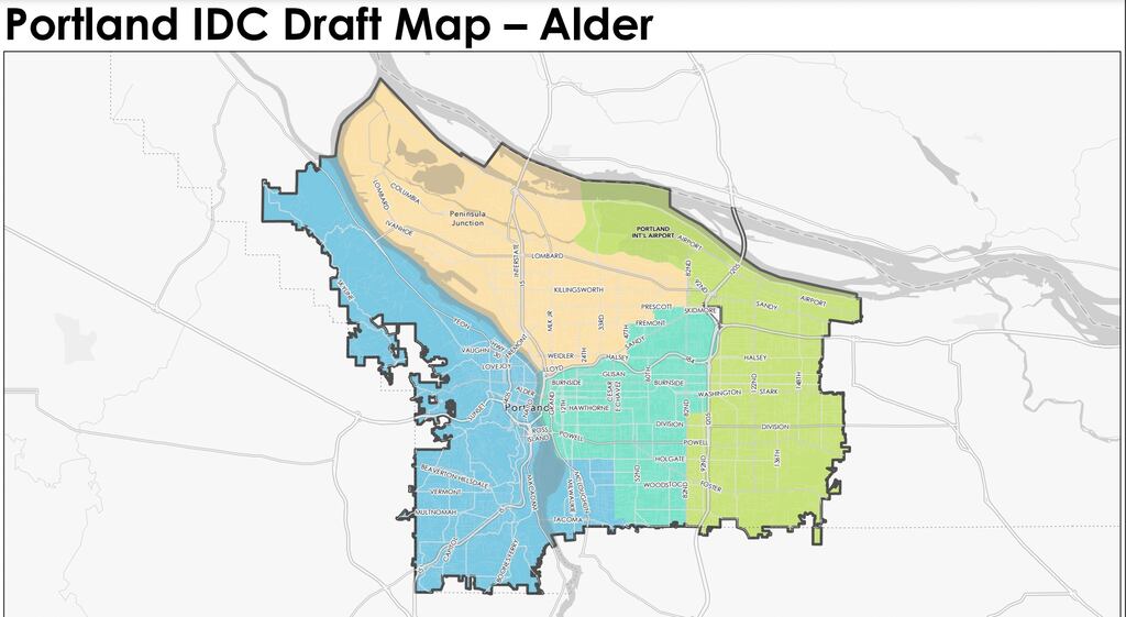 Here Are the Three Possible Maps of Portland’s Four Voting Districts ...