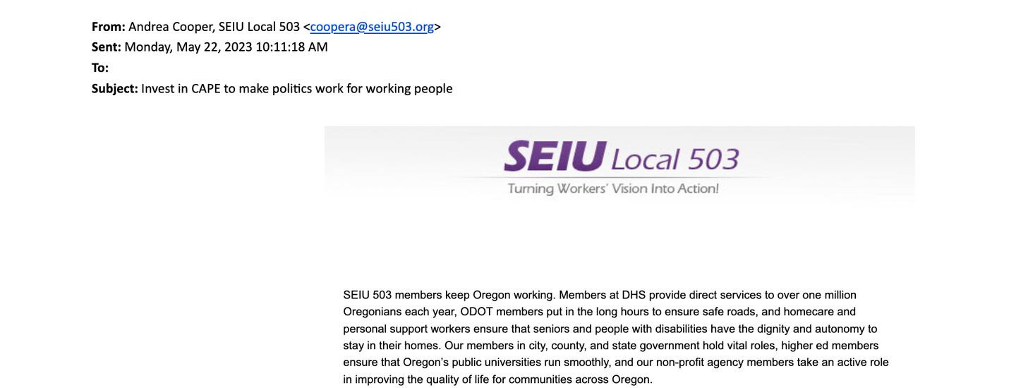 Perplexing SEIU Email Had Capitol Insiders Buzzing