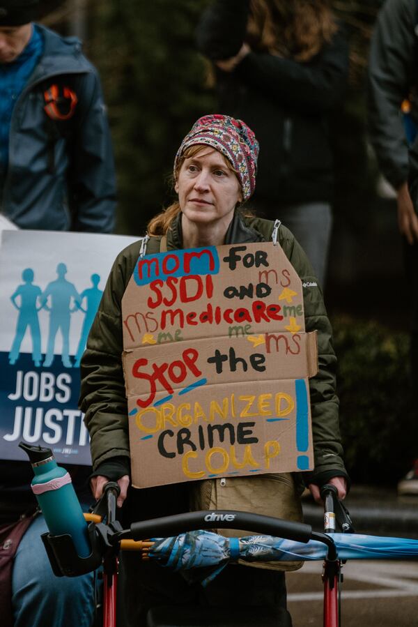 PHOTOS: Portlanders Protest Elon Musk’s Federal Employee Firing Spree