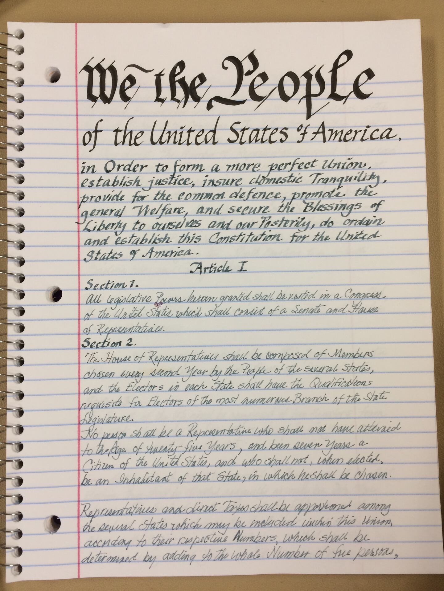 For a Good Time, Write Out the U.S. Constitution by Hand
