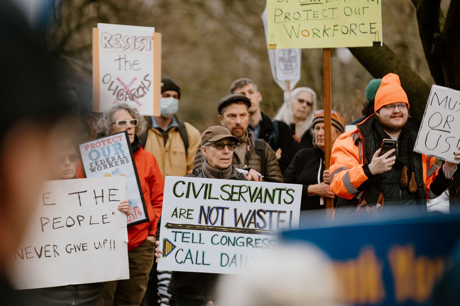 PHOTOS: Portlanders Protest Elon Musk’s Federal Employee Firing Spree