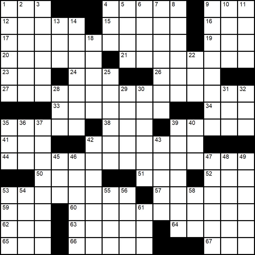 We’re Sorry About Printing the Wrong Crossword Grid—Here’s the Correct One