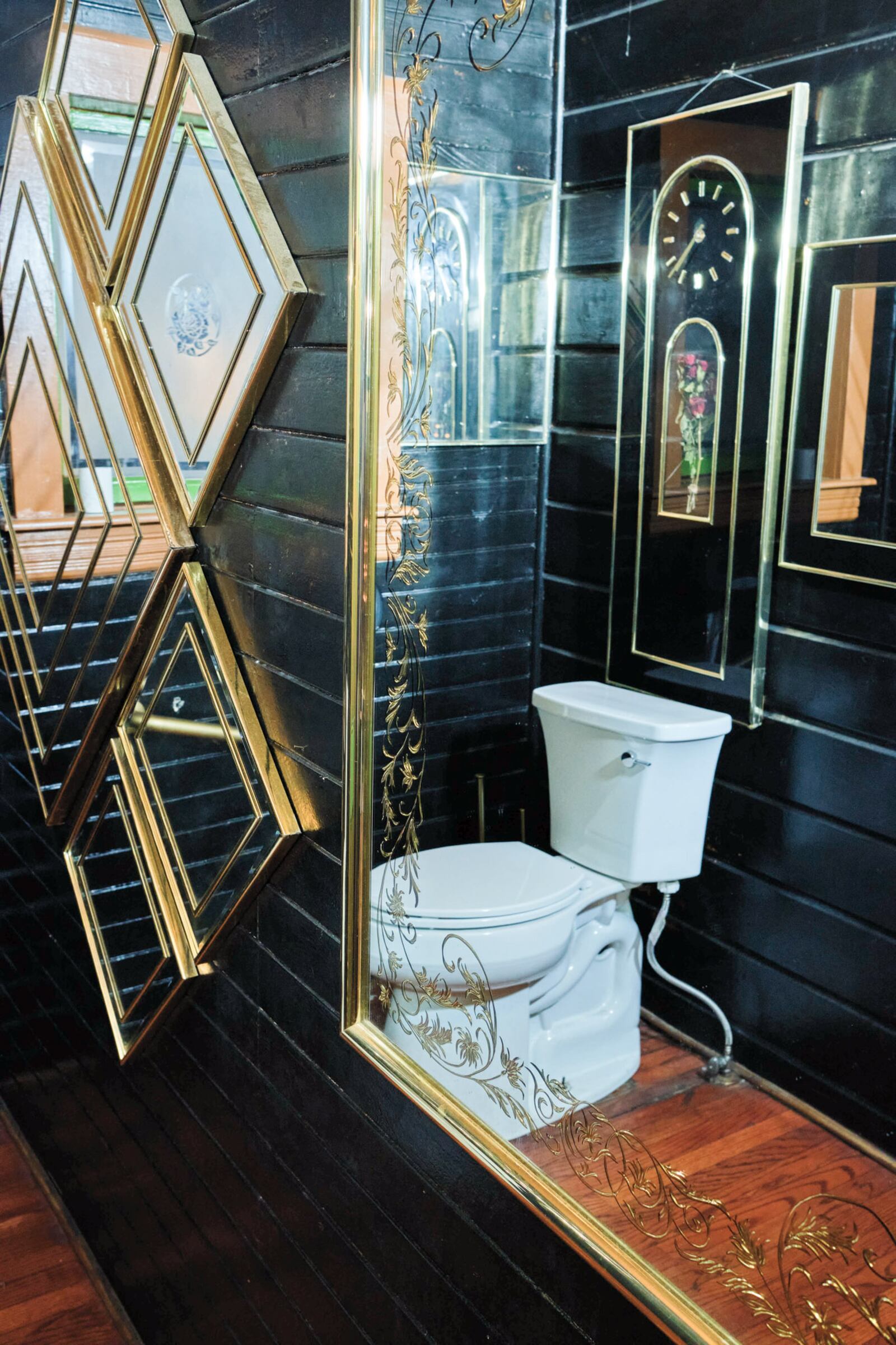 The Bathroom at Foxtrot Is Like a Grandmother’s Vanity Room, but More So