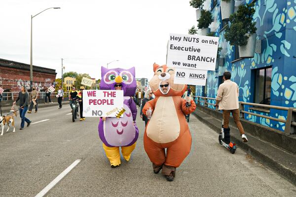 Frog March Against President Trump Draws Tens of Thousands to Downtown ...